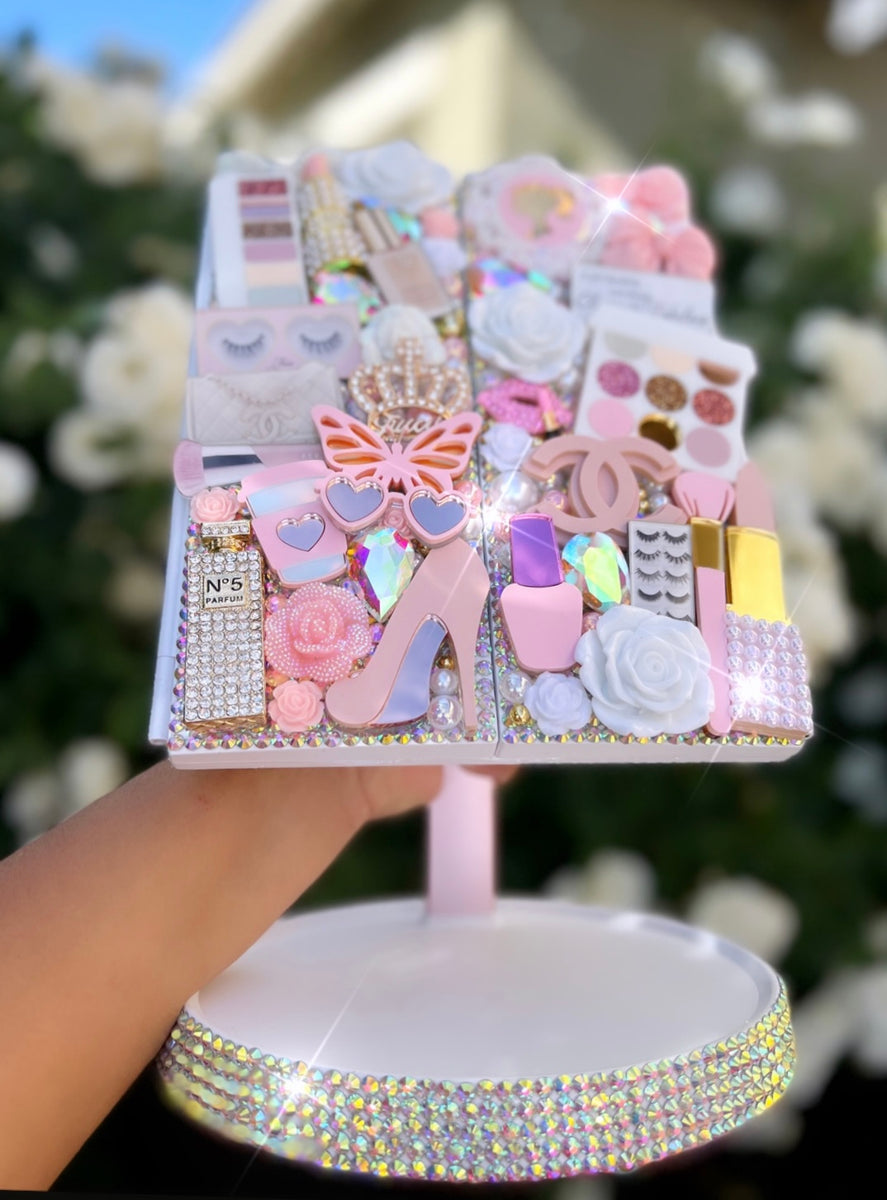 Blinged LED trifold mirror – My Cute Gifts